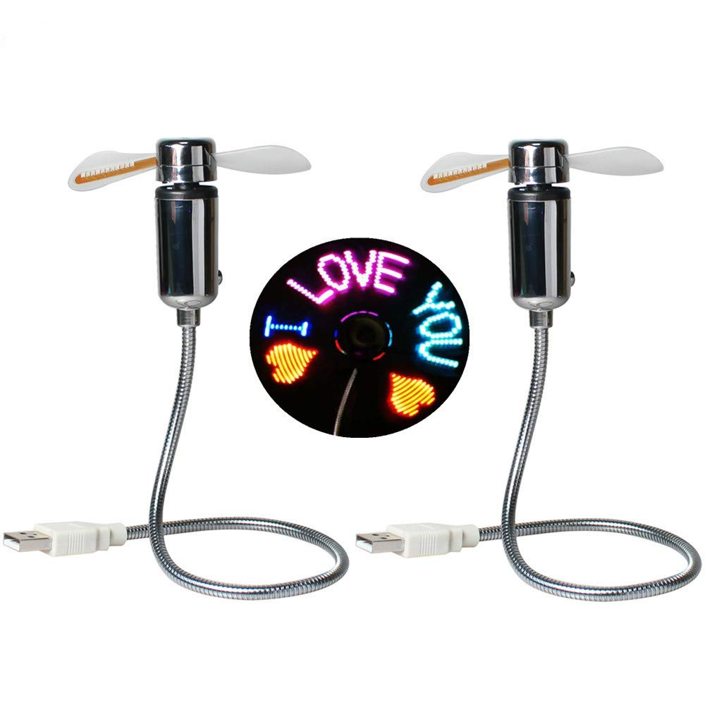 Kbinter Mini USB Fan,New RGB LED Programmable Fan for PC Laptop ...