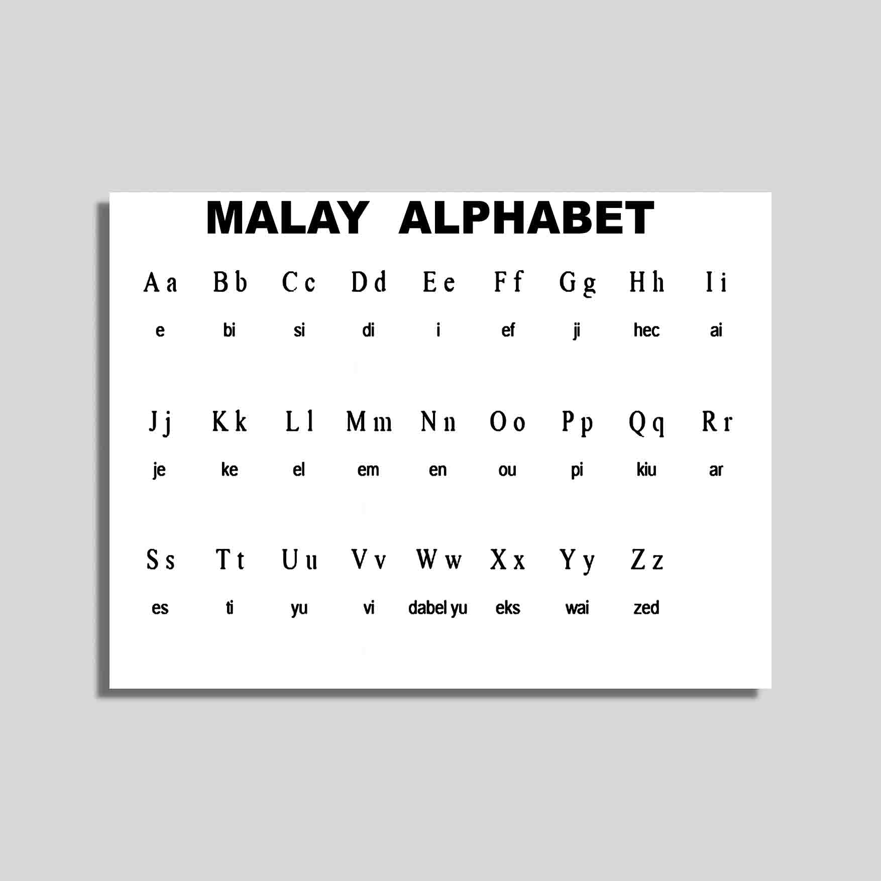 Malay Letters