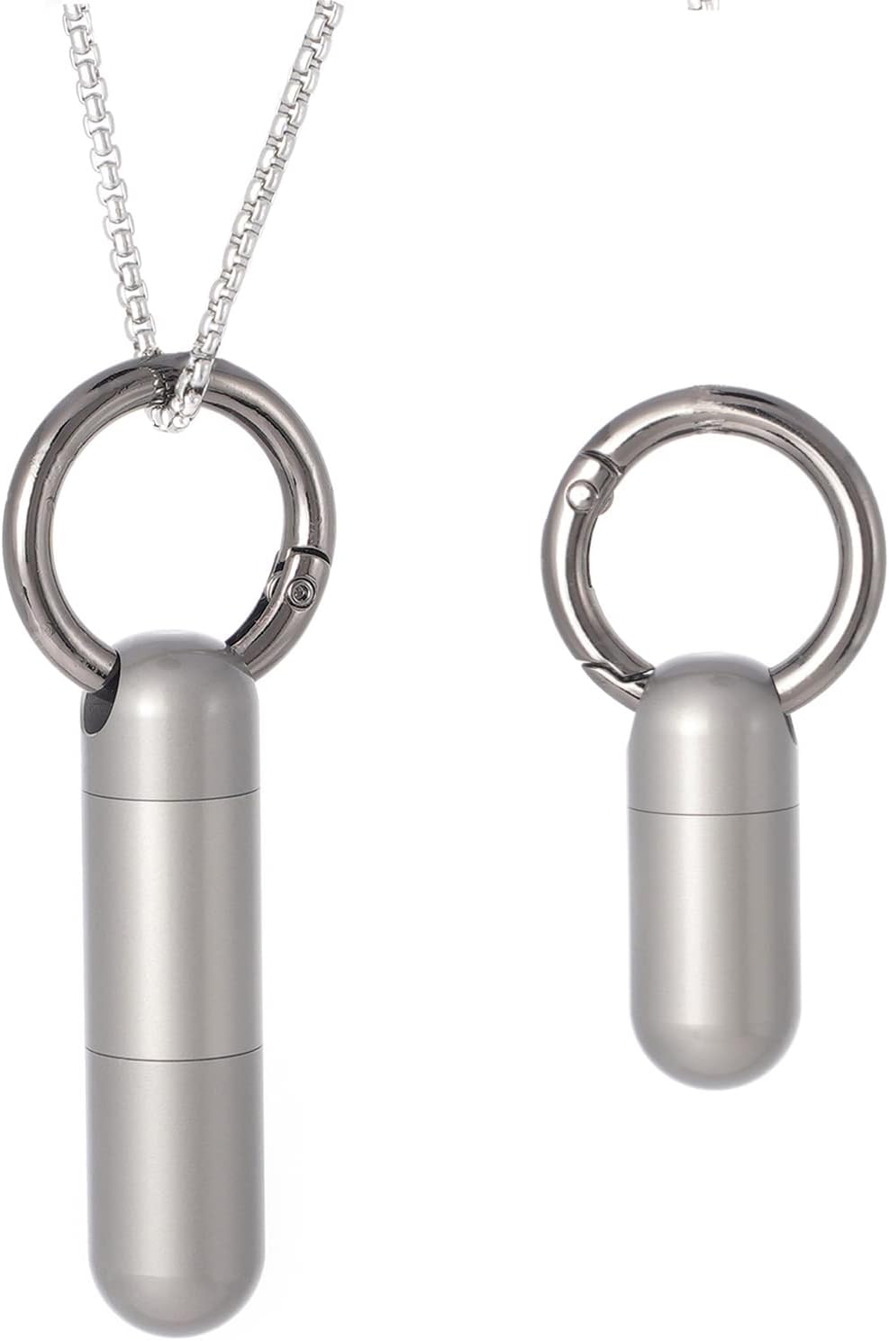 Amazon.com: KITSTON Titanium Keychain Pill Holder Medicine Container ...