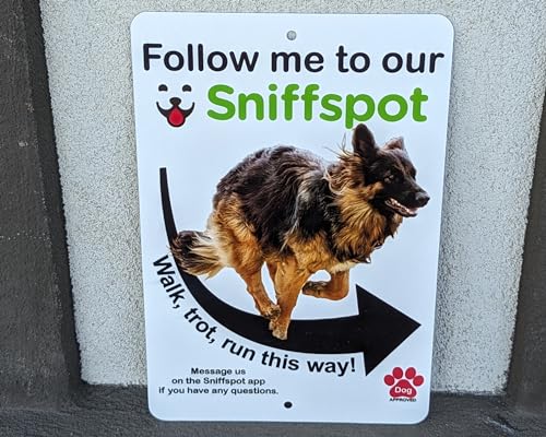 Amazon.com: Sniffspot Aluminum Sign, Follow Me, Private Puppy Dog Park ...