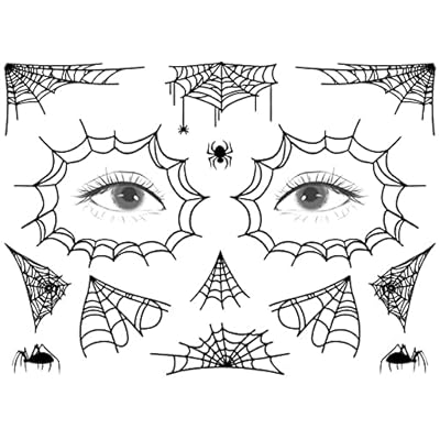 Spider Face Tattoos, 6-Sheet Face Spider Web Mask Thailand | Ubuy