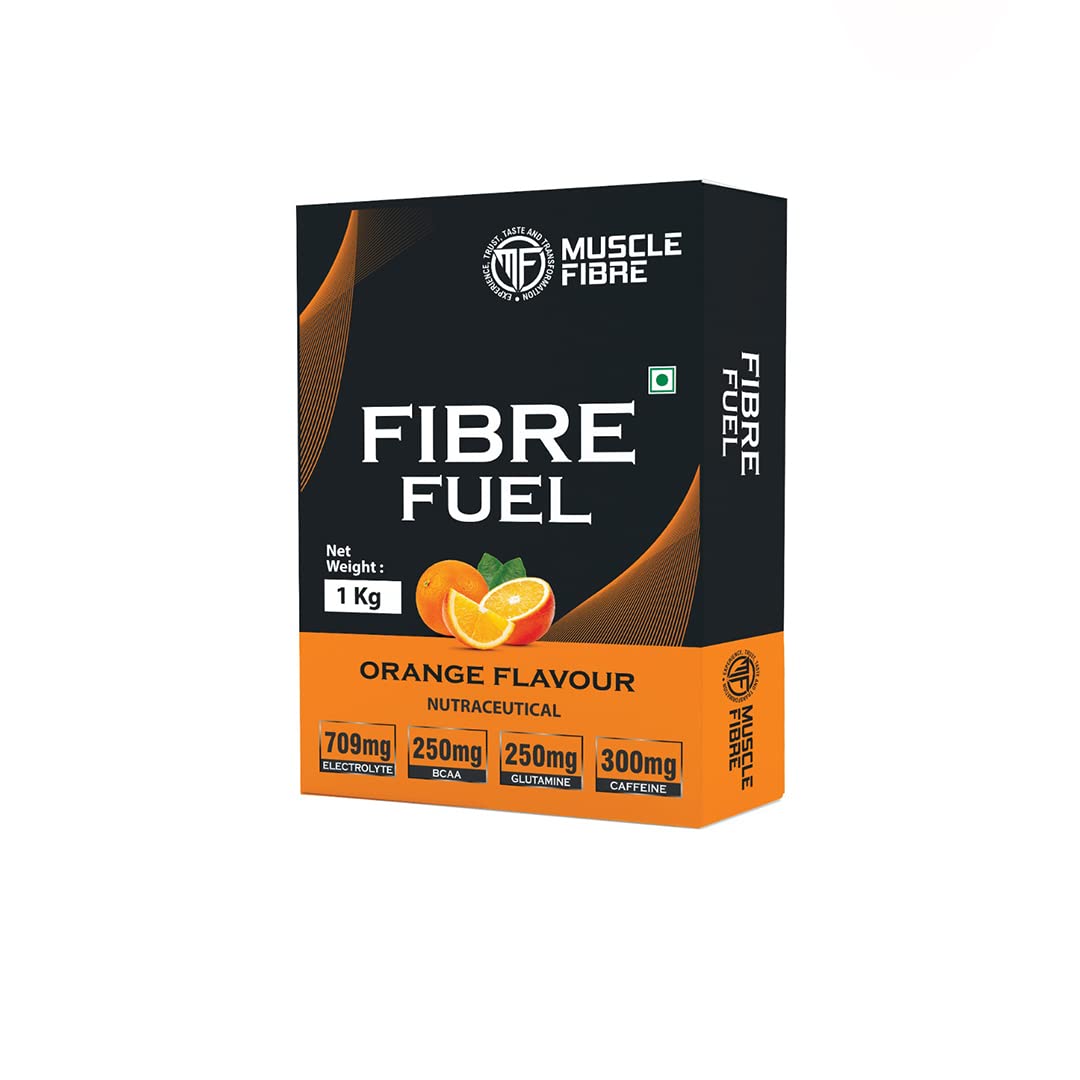 Buy MUSCLE FIBRE Fibre Fuel Orange Flavour Nutraceutical |250 BCAAs ...