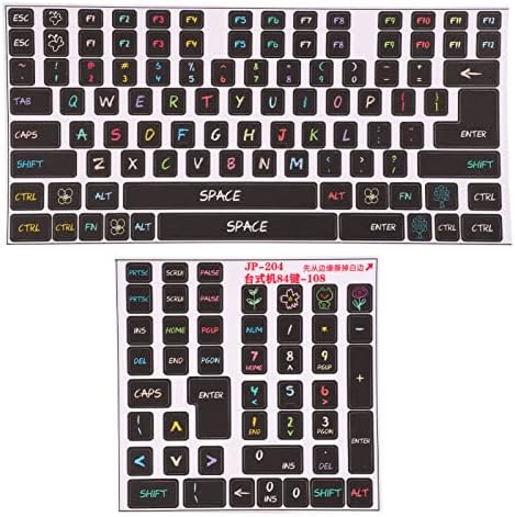 Amazon.com: English Keyboard Stickers(6-in-1), Full Size English ...