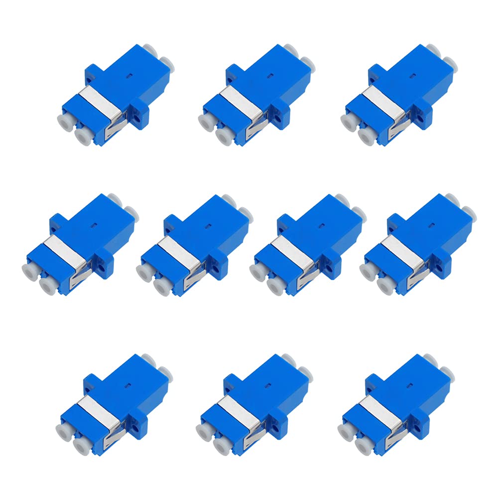 Amazon.com: 10-Pack LC to LC Duplex Single Mode Coupler, Fiber Optic ...