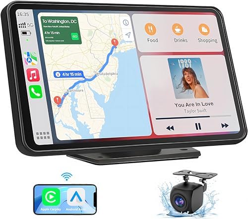 Amazon.com: Double Din Car Stereo,Portable Wireless Carplay Car Stereo ...