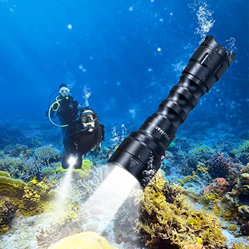 Amazon.com: Scuba Diving Light Dive Flashlight,500000 Lumens IPX8 ...