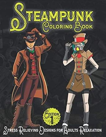 Amazon.com: Steampunk Coloring Book: Stress Relieving Designs for ...
