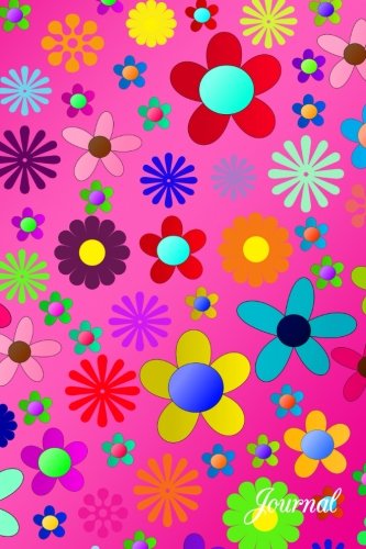 Amazon.com: Journal: Neon hot pink retro flowers notebook ...