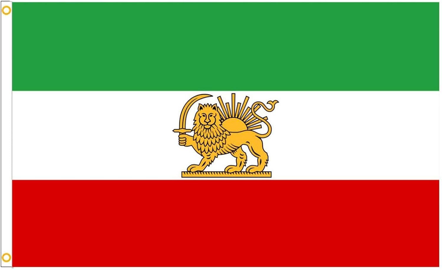Drapeau Iran Lion 90x150cm | Ancien Iran Lion Sun Crown drapeau iranien ...