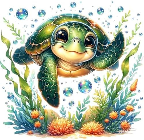 Amazon.com: HOIYLDS Cute Turtle Diamond Painting Kits for Adults ...