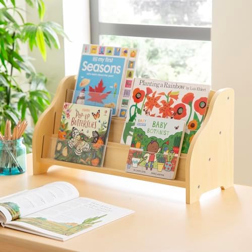 Amazon.com: Guidecraft Tabletop Book Display: Book Shelf Display Rack ...