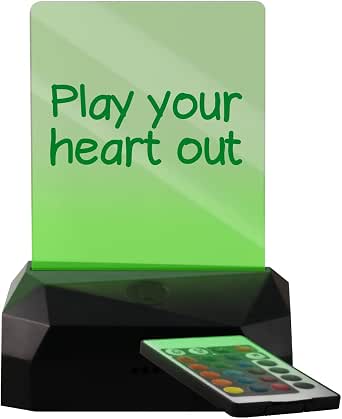 Play Your Heart Out - LED USB Rechargeable Edge Lit Sign - Amazon.com