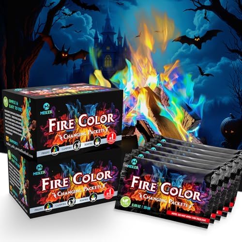 Amazon.com : MEKER Fire Color Changing Packets - Fire Pit, Campfires ...