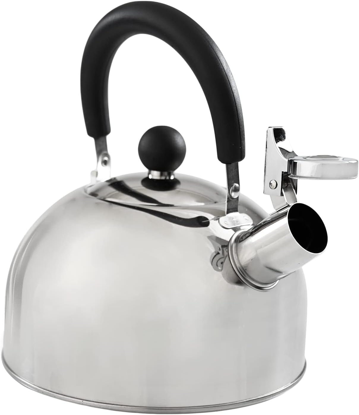 Amazon.com: HOME-X Shiny Whistling Kettle, Stainless-Steel Stovetop Tea ...