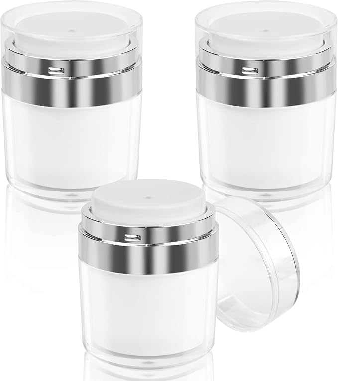 3 Pièces Pot à Pompe Airless 50ml/50g, Distributeur de Crème à Pompe ...