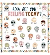 Amazon.com: Colorful Feeling Emotion Bulletin Board Set Classroom Decorations How Are You ...