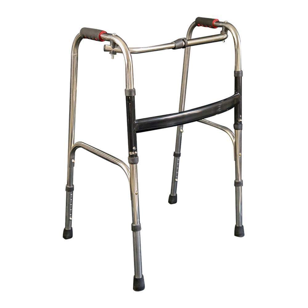 Walking Frame Four Feet Black Flat Steel Walker Elderly Walker ...