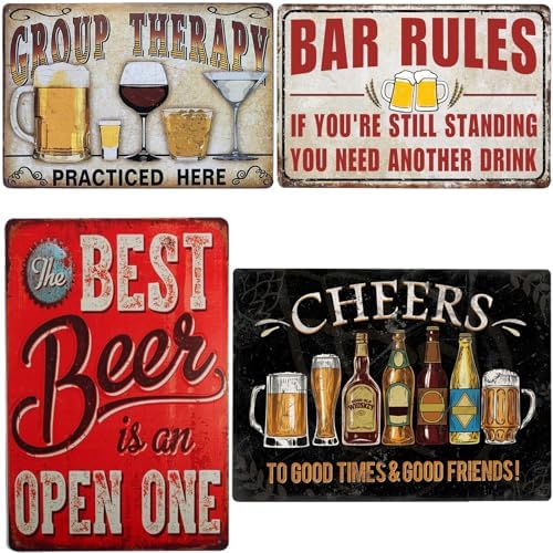 Amazon.com: Aestalrcus 8 Pack Bar Signs Metal Signs Funny Bar Signs for ...