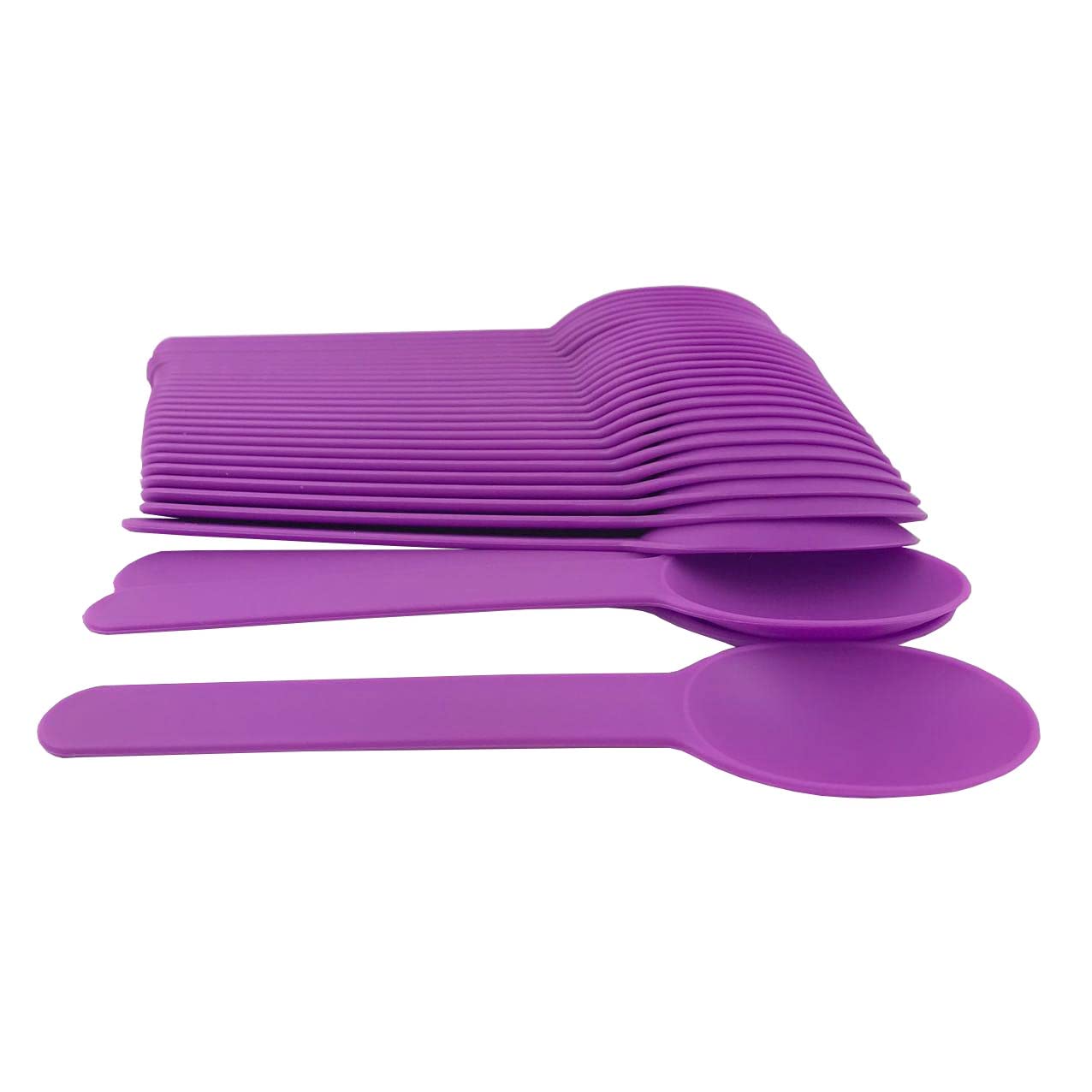 Amazon.com: MMvolesy Purple Disposable Eco-Friendly Plastic Spoons ...