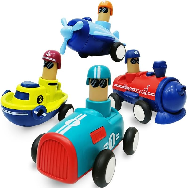 FunBlast Unbreakable Pull Back Vehicles Car Toy (Set Of 5) - Push And ...