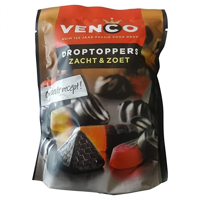 Amazon.com : Venco Dutch Licorice Droptoppers Soft & Sweet Blend 215g ...