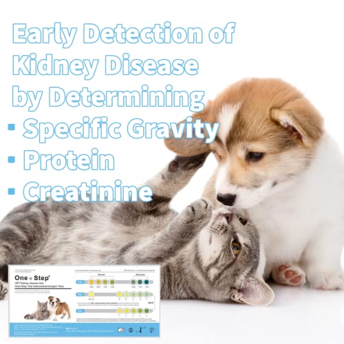 One Step Pet Vet Kidney Disease Urine Test Strips – Cats – Dogs (5 Test ...