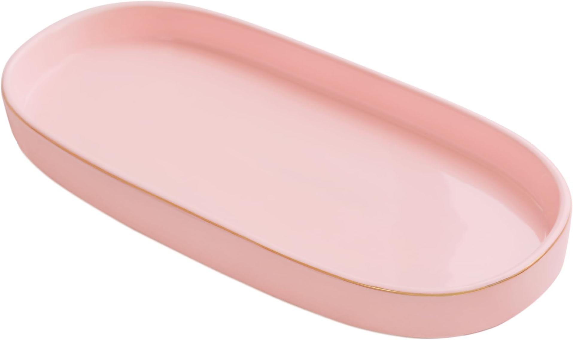 Amazon.com: Ceramic Bathroom Vanity Tray, 10x5 Oval Decorative Tray for ...