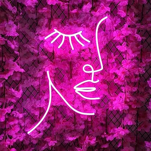 Amazon.com: Lady Face LED Neon Sign - Graphic Art LED Neon Lights for ...