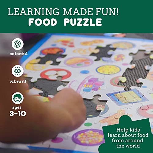 Buy World Food Puzzles for Kids Ages 4-8 | 64 Piece Jigsaw Puzzle Box ...