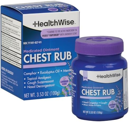 Amazon.com: HealthWise Medicated Chest Rub | Calming Lavender Scent ...