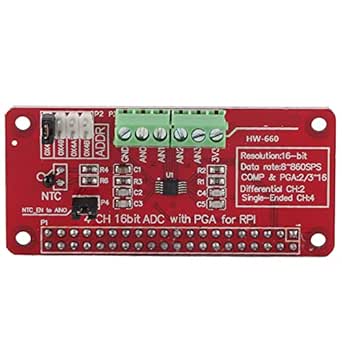 Tomotato 4 Channel 16-Bit ADC Module for Raspberry Pi 3/2/B+ (I2C ...