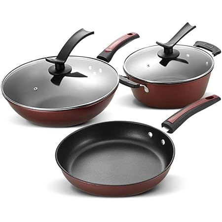 Tower T800072G Scandi Induction Pots and Pans Set, Non Stick, Soft ...