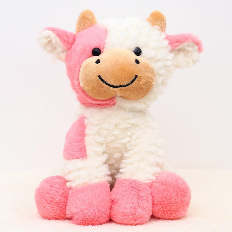 Amazon.com: YUKOUQIAN Cow Stuffed Animal Cute Cow Plush Doll Toy 9 inch ...