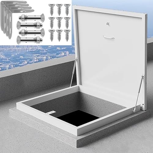 Heavy Duty Roof Hatch Security Door with Hasp Latch - Flat Ceiling ...