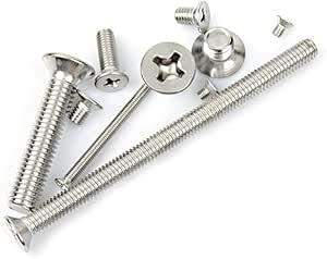 Amazon.com: 20PC M3 M3.5 M4 countersunk Head Screw 304 Stainless Steel GB819 Flat Head Screw KM ...