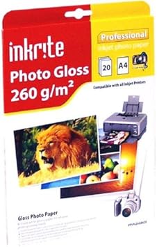 Inkrite PhotoPlus Professional Paper Photo Gloss 260gsm A4 (20 Sheets ...