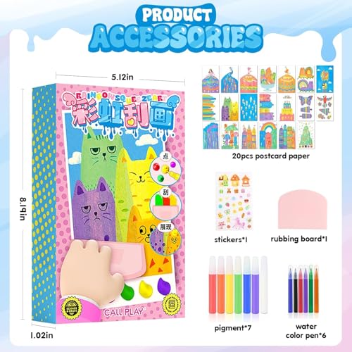 SUPER TOY Rainbow Scratch Art Squeeze Dot Painting Kit for Kids ...