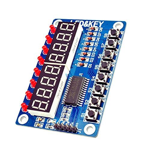 TM1638 pantalla LED 8-Bit módulo de tubo digital para Arduino para AVR 7 segmento 8 bits rojo ...