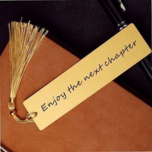 Amazon.com: Enjoy The Next Chapter Bookmark Metal Engraved Bookmark for ...