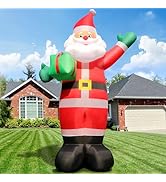 Amazon.com: FunFanso 11FT Christmas Inflatable Santa Claus Fishing on ...