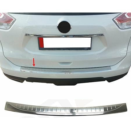 Amazon.com: Fits Nissan Rogue 2014-2016 Chrome Rear Bumper Guard Trunk ...
