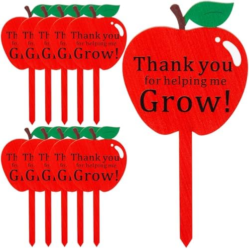 Amazon.com: 20 Pcs Thank You for Helping Me Grow - Wooden Teacher ...
