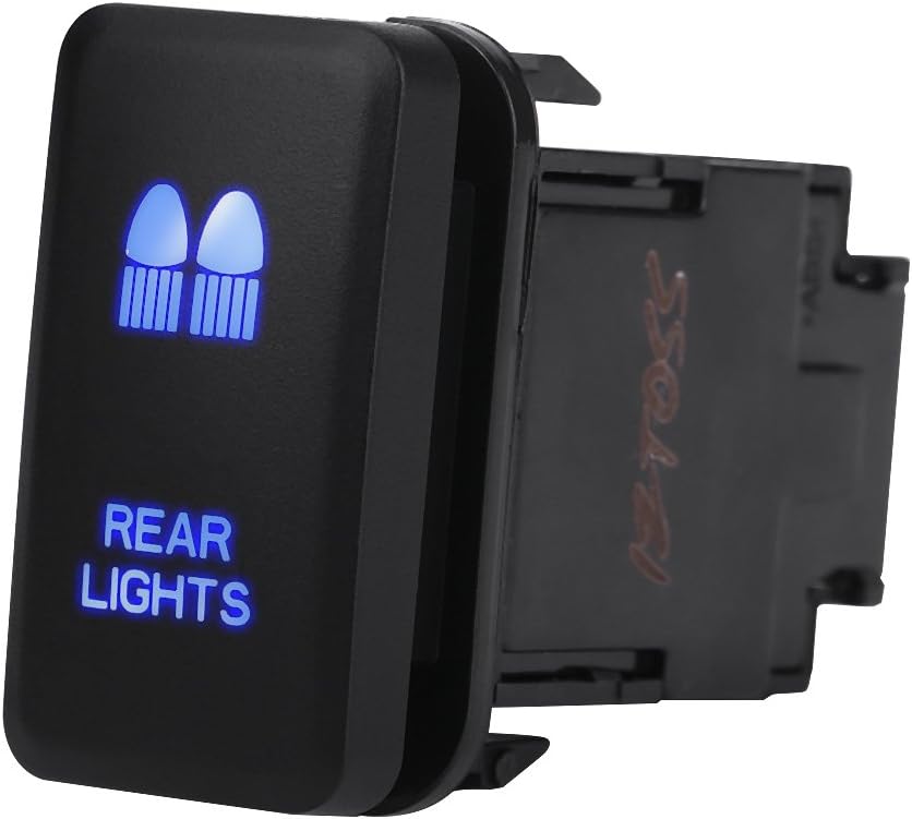 Qiilu 12V Blue LED Car Auto On Off Rocker Toggle Switch for Toyota ...