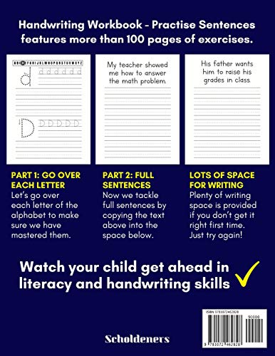 Snapklik.com : Handwriting Workbook For Kids: Practise Sentences