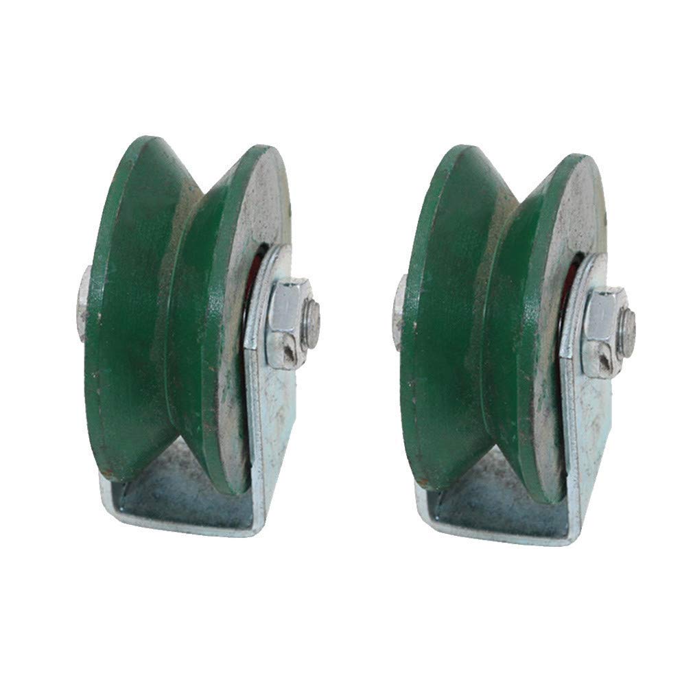 Buy 2 V-Groove Caster Wheel,Heavy Duty Wheels,Cast Iron Directional ...