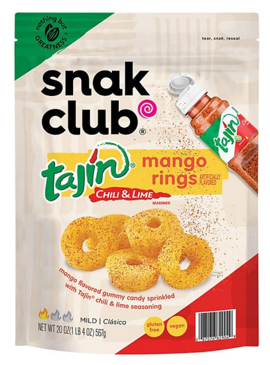 Amazon.com: Snak Club Tajin Mango Rings - Chili & Lime Seasoned (20 oz.)