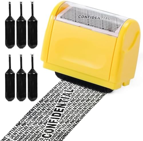 Amazon.com : Identity Theft Protection Roller Stamp 6 Pack Refills ...