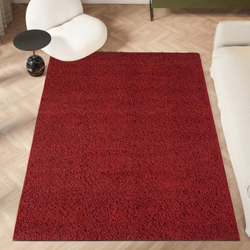 Modern Soft Red Tartan Highland Check Rugs (120cm x 170cm) : Amazon.co ...