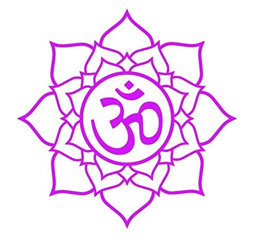 Amazon.com: Aum Vinyl Decal, Lotus Vinyl Decal, Custom Aum Sticker ...
