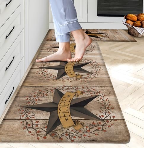 Amazon.com: Western Kitchen Rugs Sets 2 Piece,Country Theme of American ...